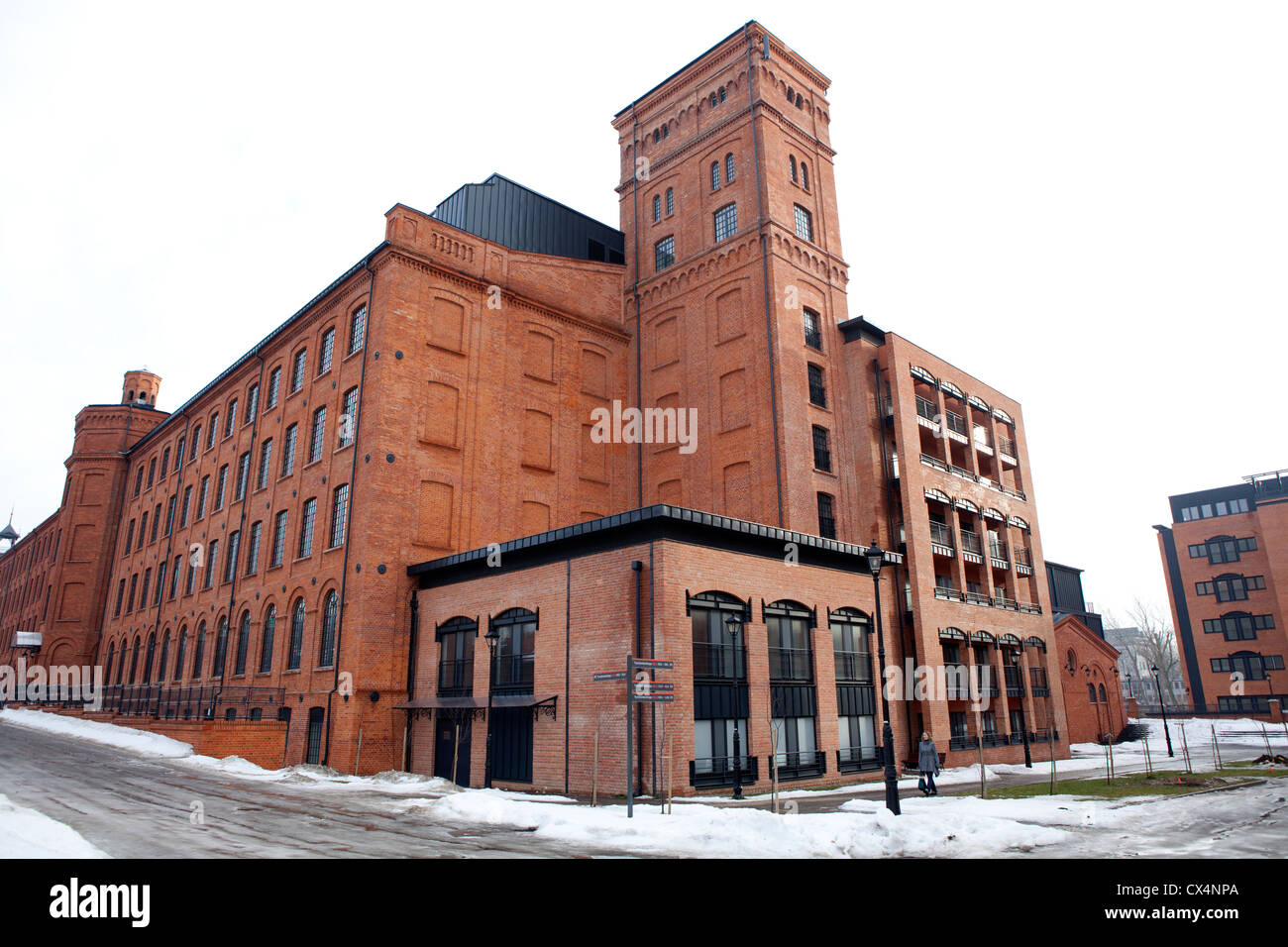 Old converted factory buildings Lodz poland Stock Photo - Alamy