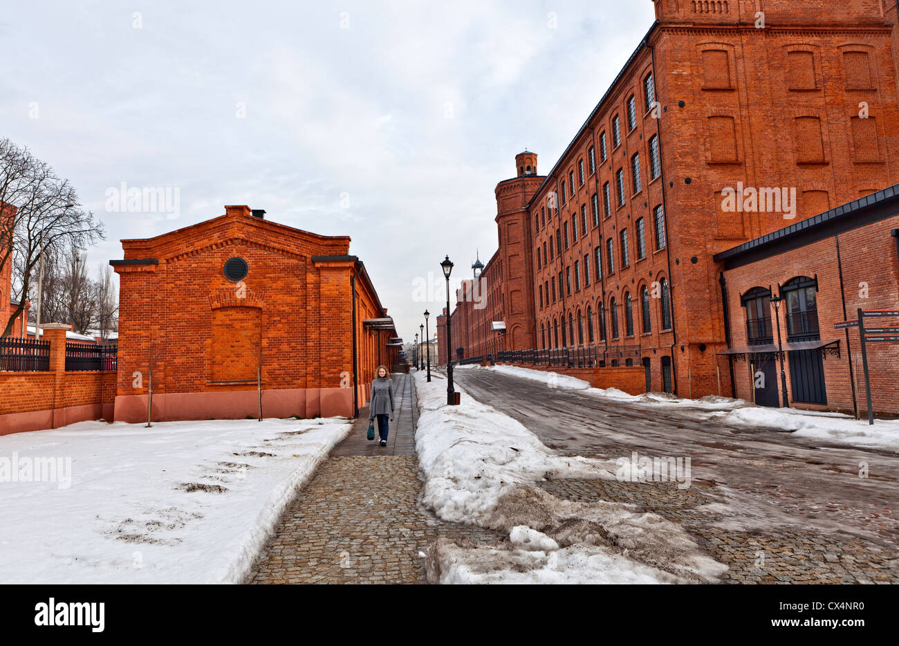 Old converted factory buildings Lodz poland Stock Photo - Alamy