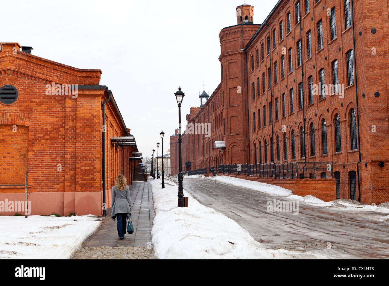 Old converted factory buildings Lodz poland Stock Photo - Alamy