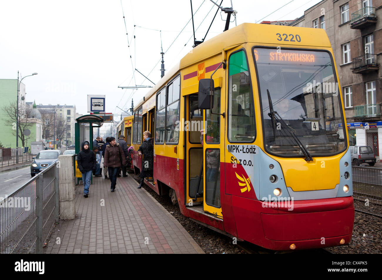 Tram Piotrkowska street Lodz Poland Stock Photo - Alamy