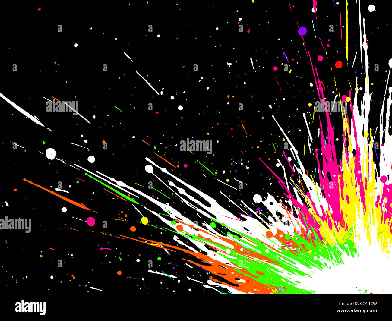 colorful corner with grunge splash Stock Photo - Alamy
