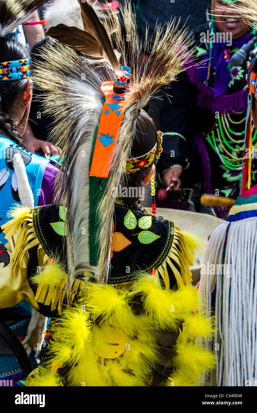 Native drummers at the Treaty 7 First Nations Powwow, held at Heritage ...