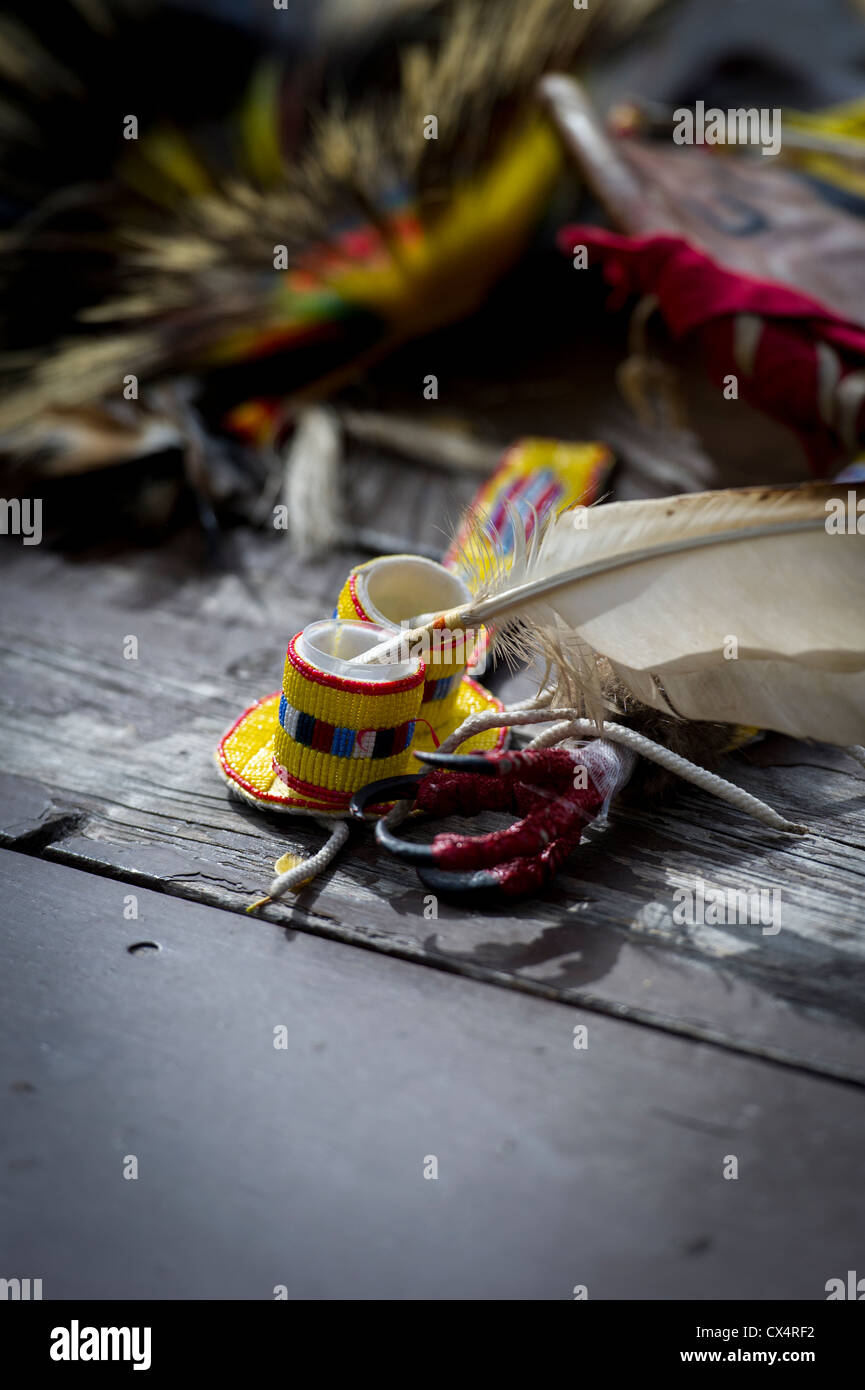 Regalia at the Treaty 7 First Nations Powwow, held at Heritage Park ...