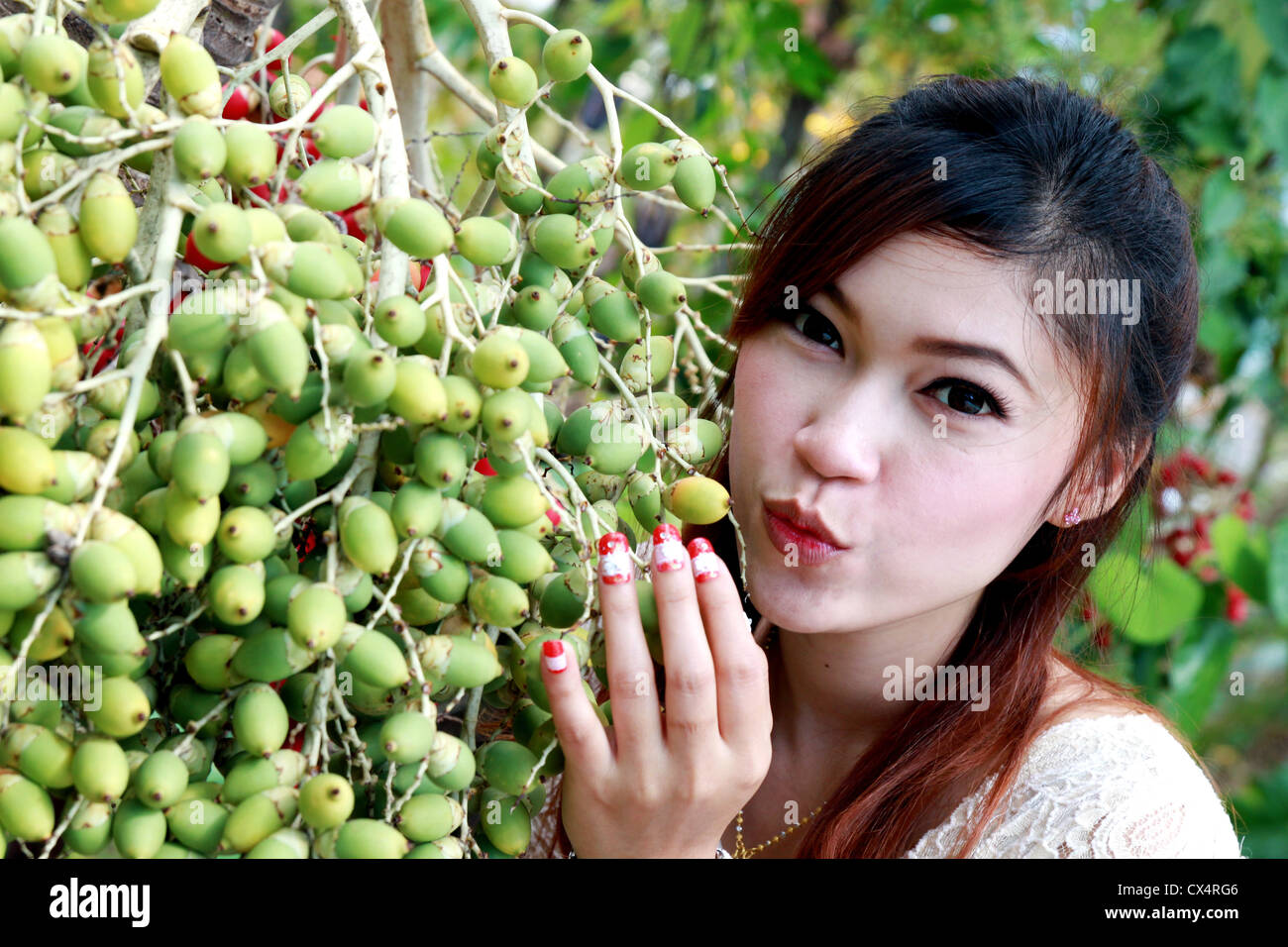 asian women with betel palm Stock Photo - Alamy