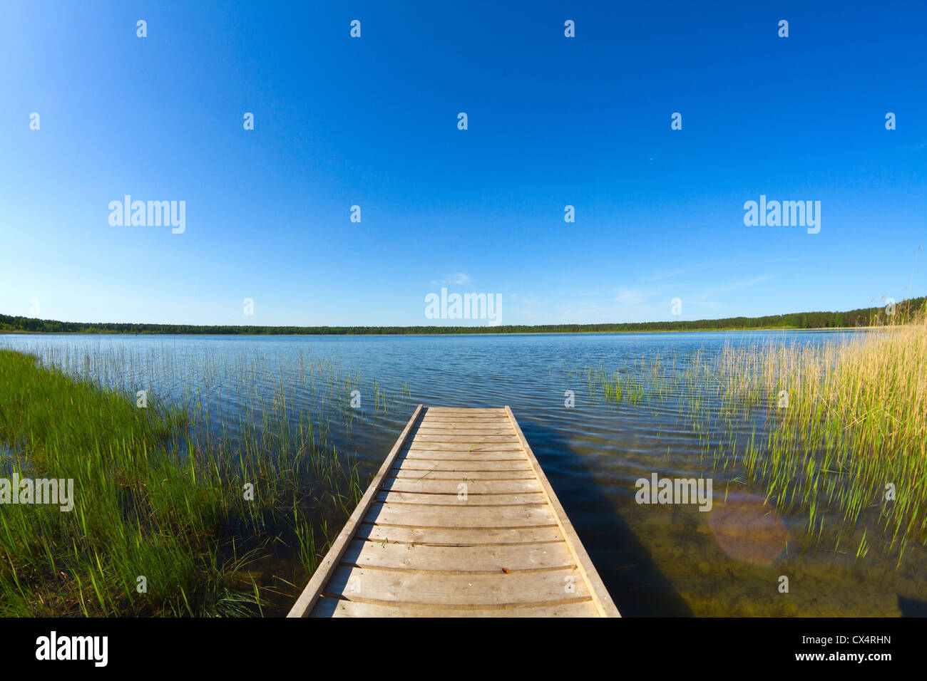 pier on the lake Stock Photo - Alamy