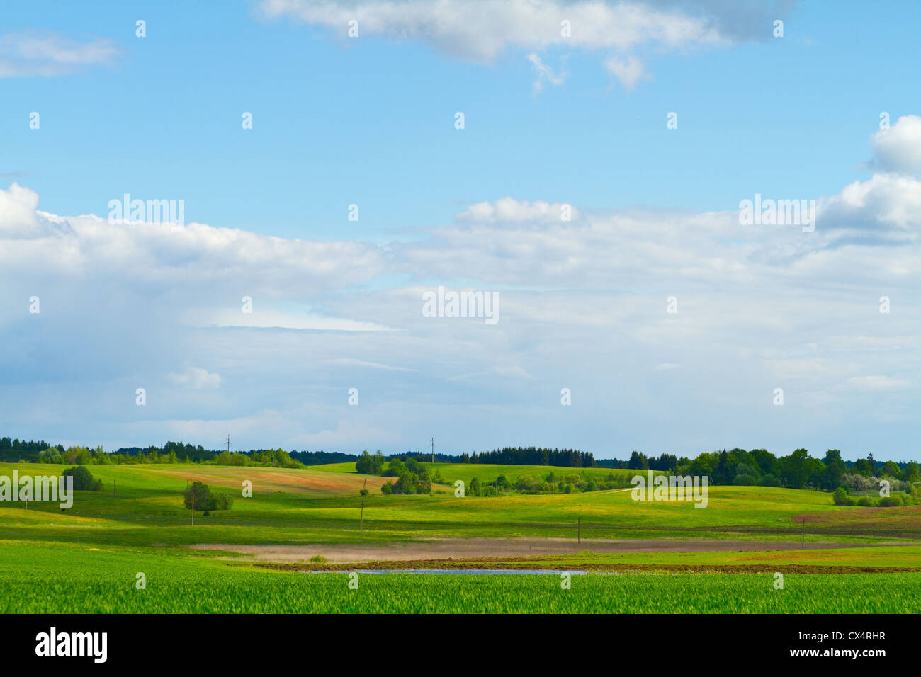 Spring rural landscape Stock Photo - Alamy