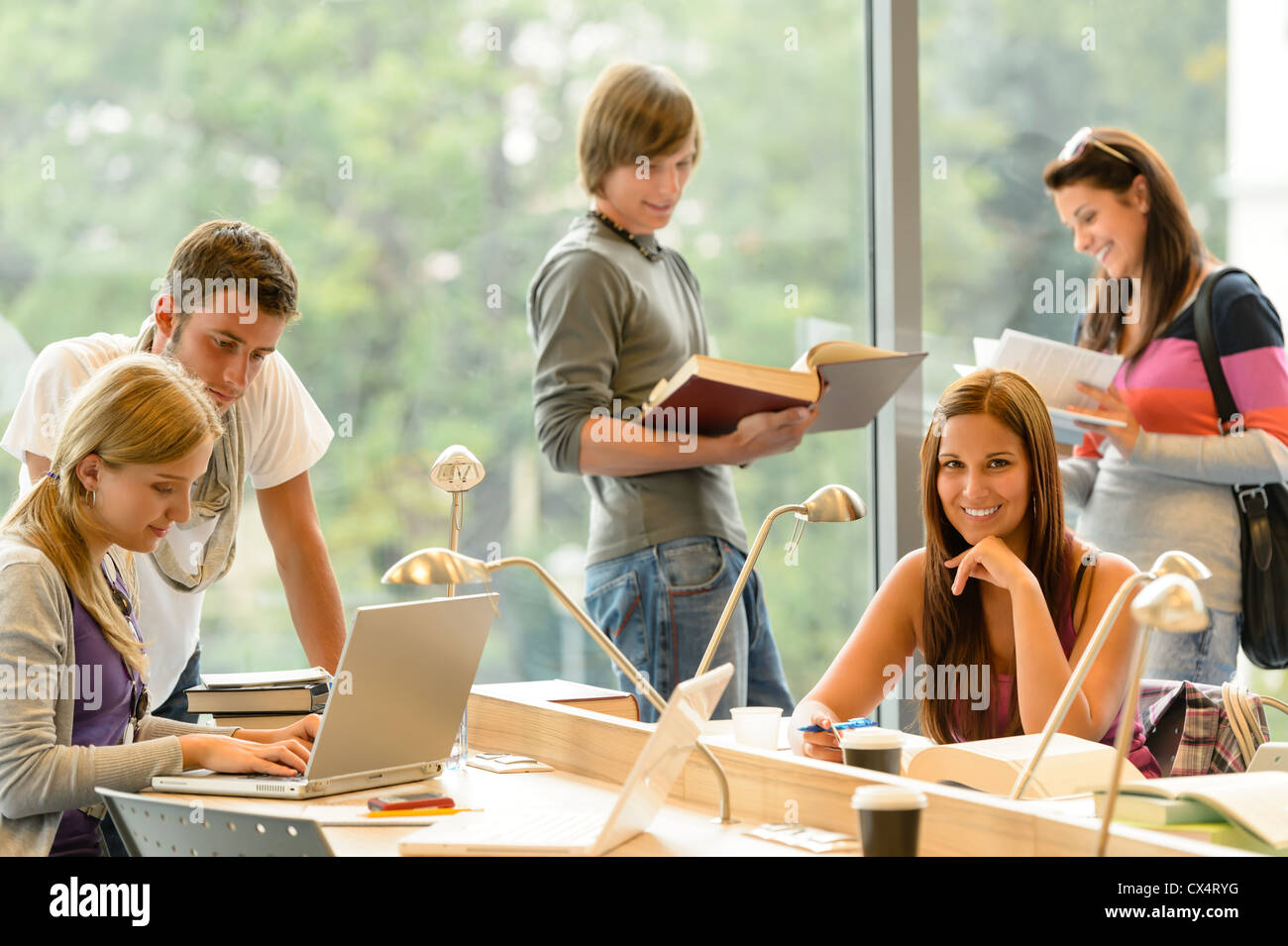 High-school students learning in study teens young education academic ...