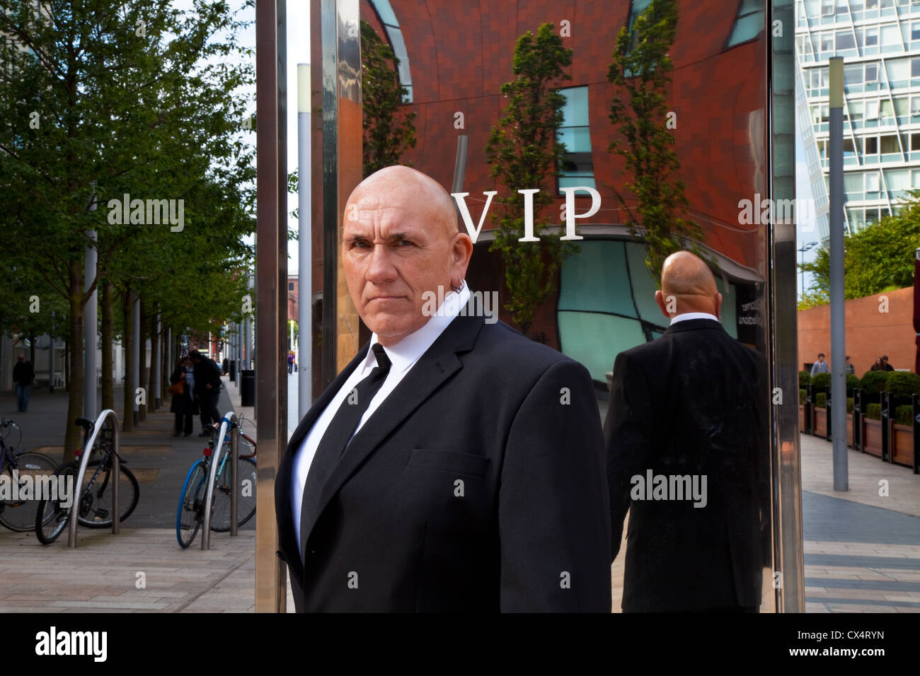 Doorman at VIP entrance. Liverpool, Merseyside, UK. The Unexpected ...