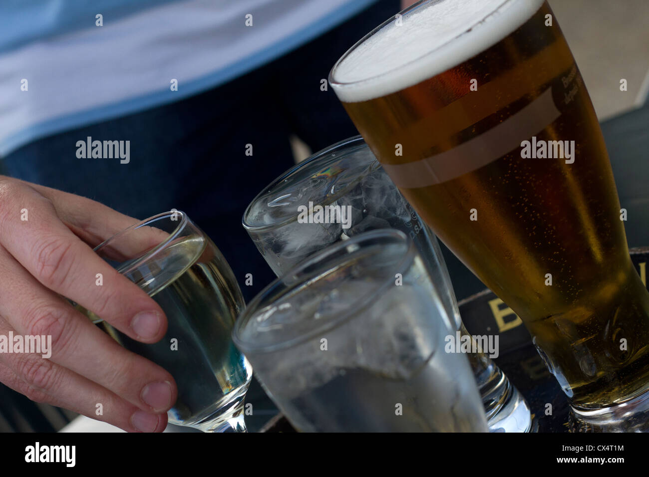 A round of drinks Stock Photo - Alamy