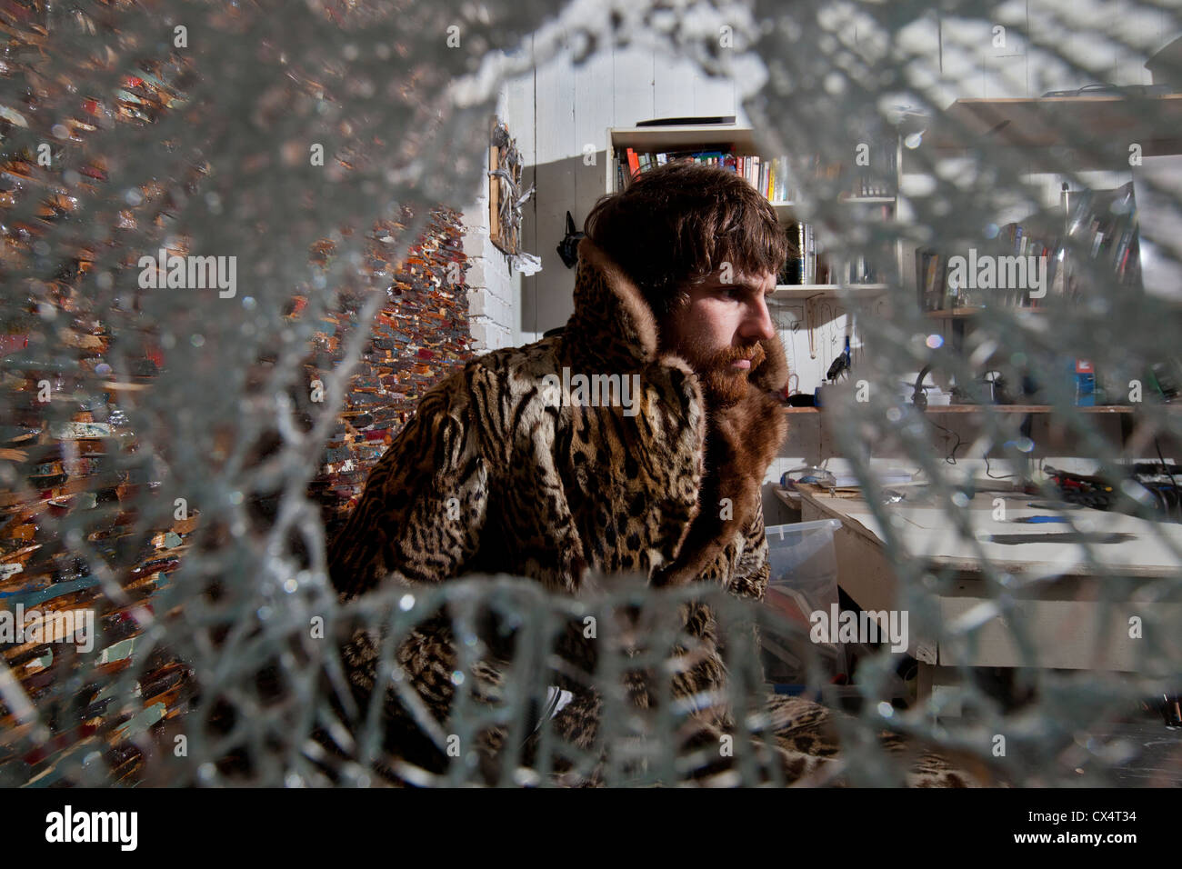 Artist Kevin Harman, pictured at his Edinburgh base Stock Photo - Alamy