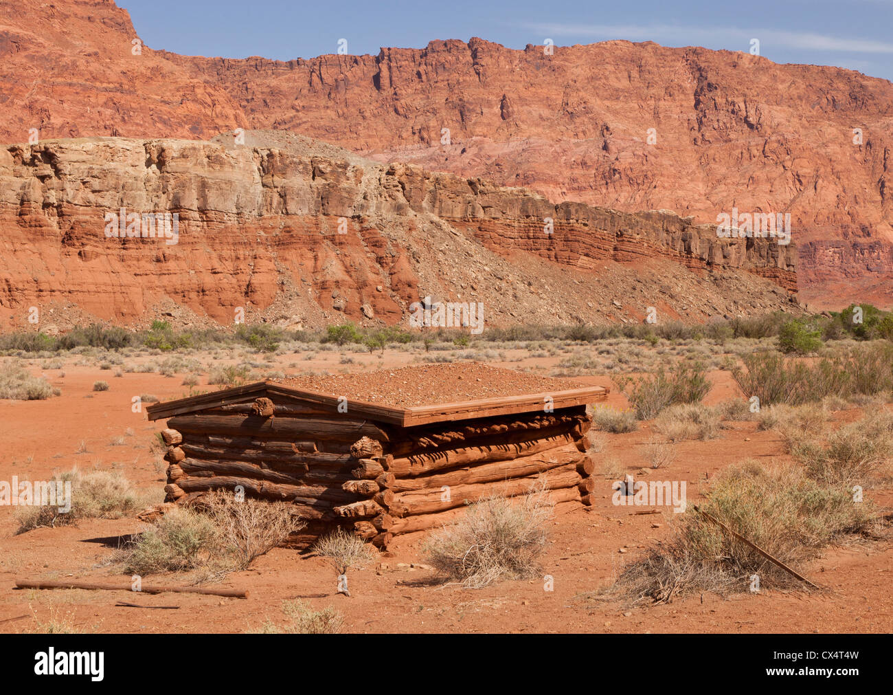 A deserted cabin at the Lonely Dell Ranch at the Lees Ferry Historic ...