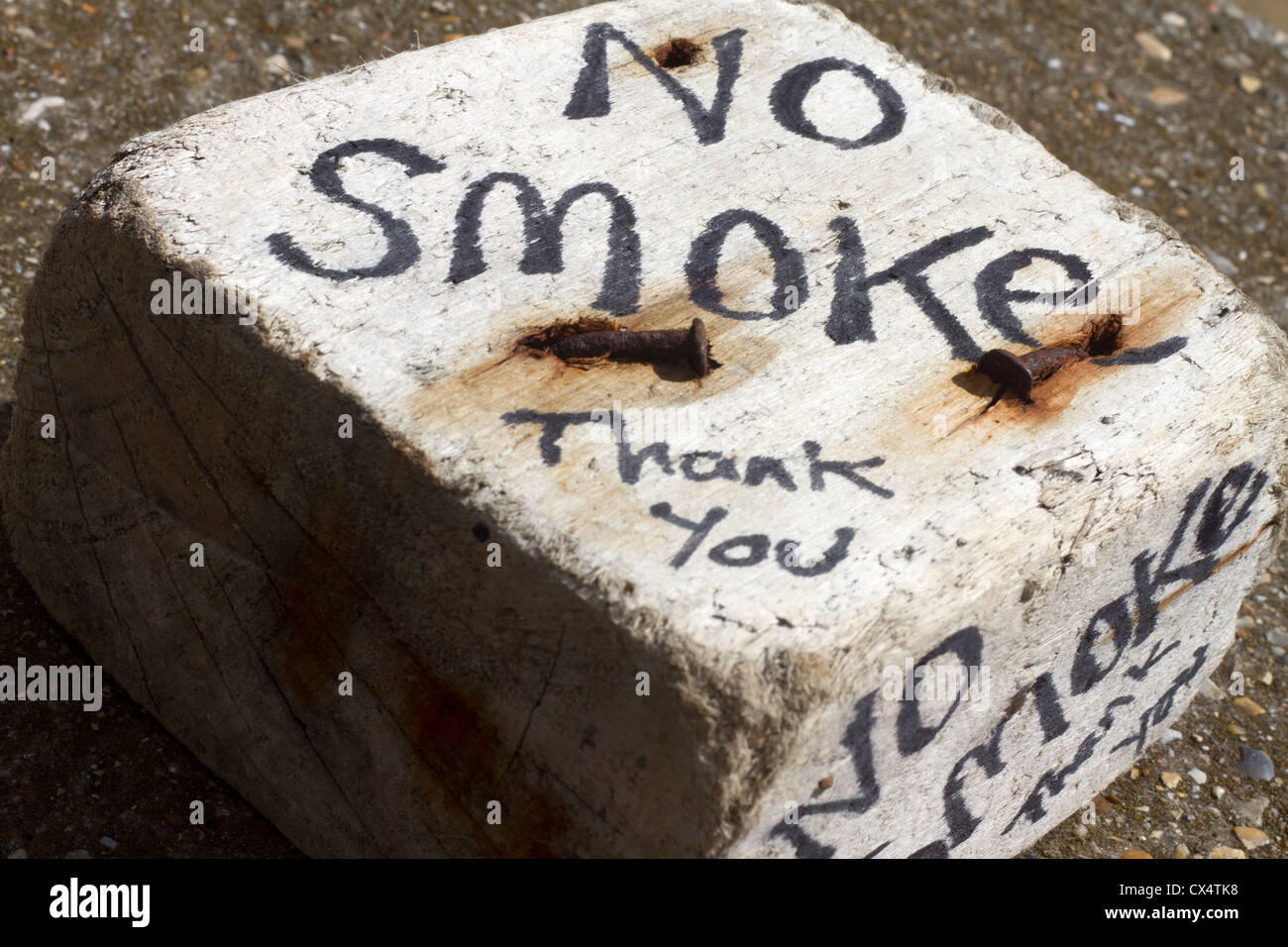 A handmade no smoking sign Stock Photo - Alamy
