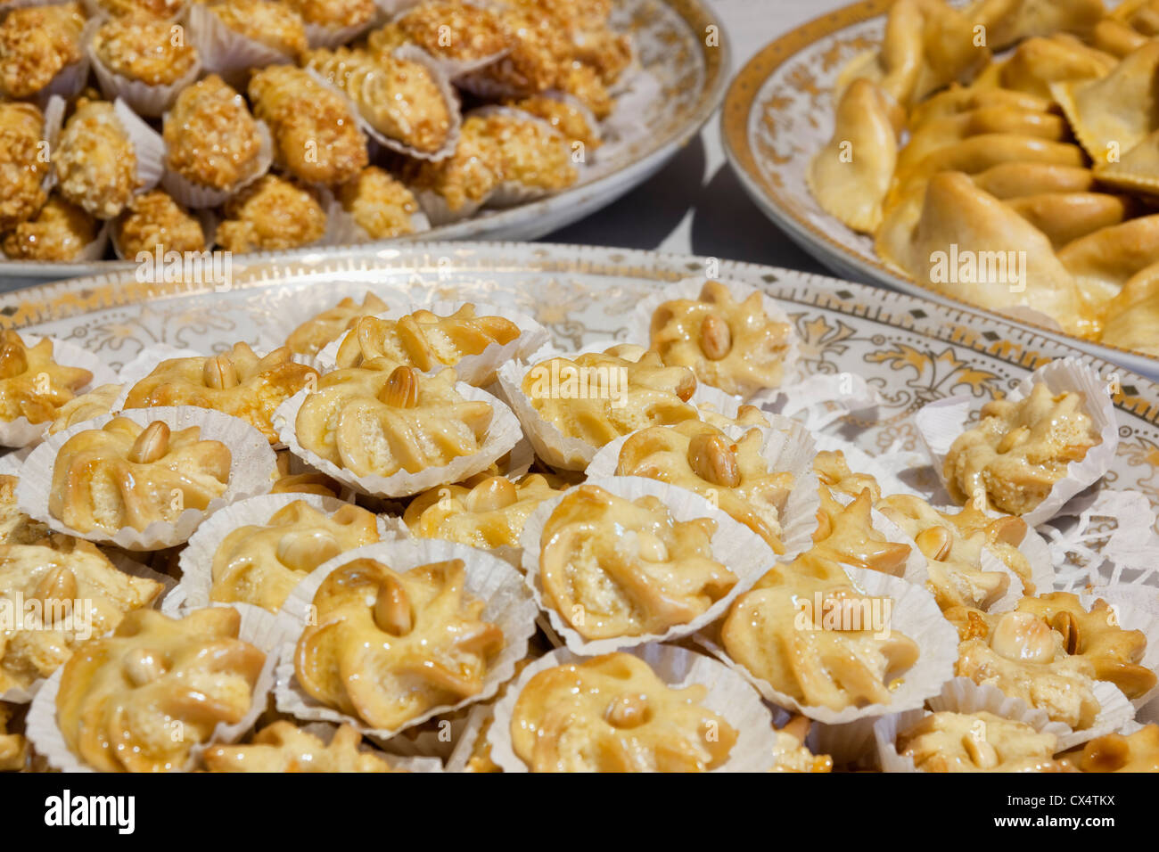 Moroccan pastries in beautiful dishes Stock Photo - Alamy