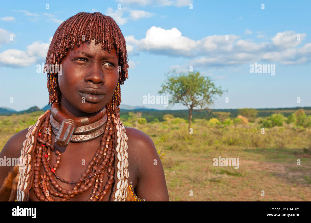 Turmi Ethiopia Africa village Lower Omo Valley Hamar Hammer tribe ...