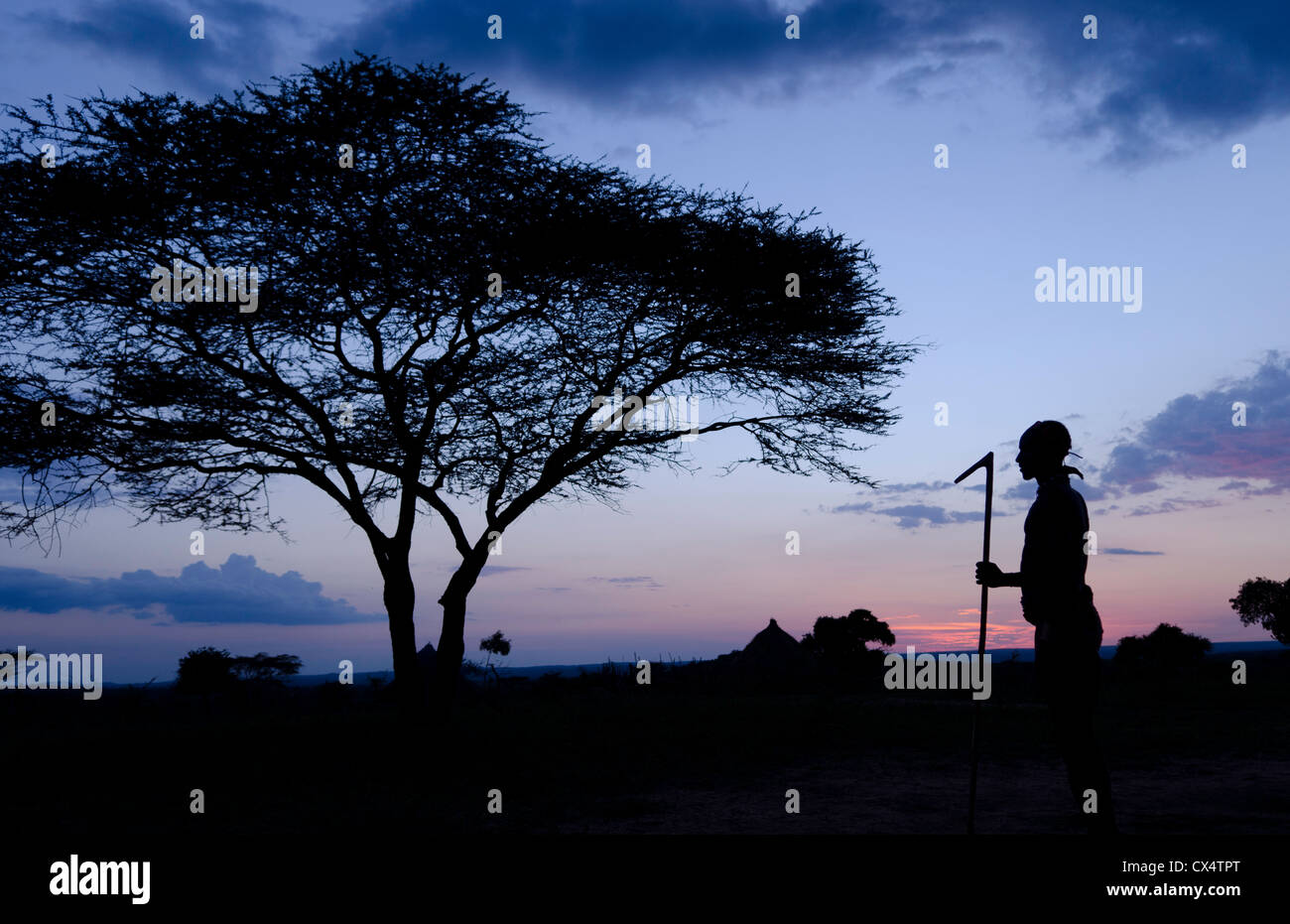 Turmi Ethiopia Africa Lower Omo Valley village sunset twilight Bena ...