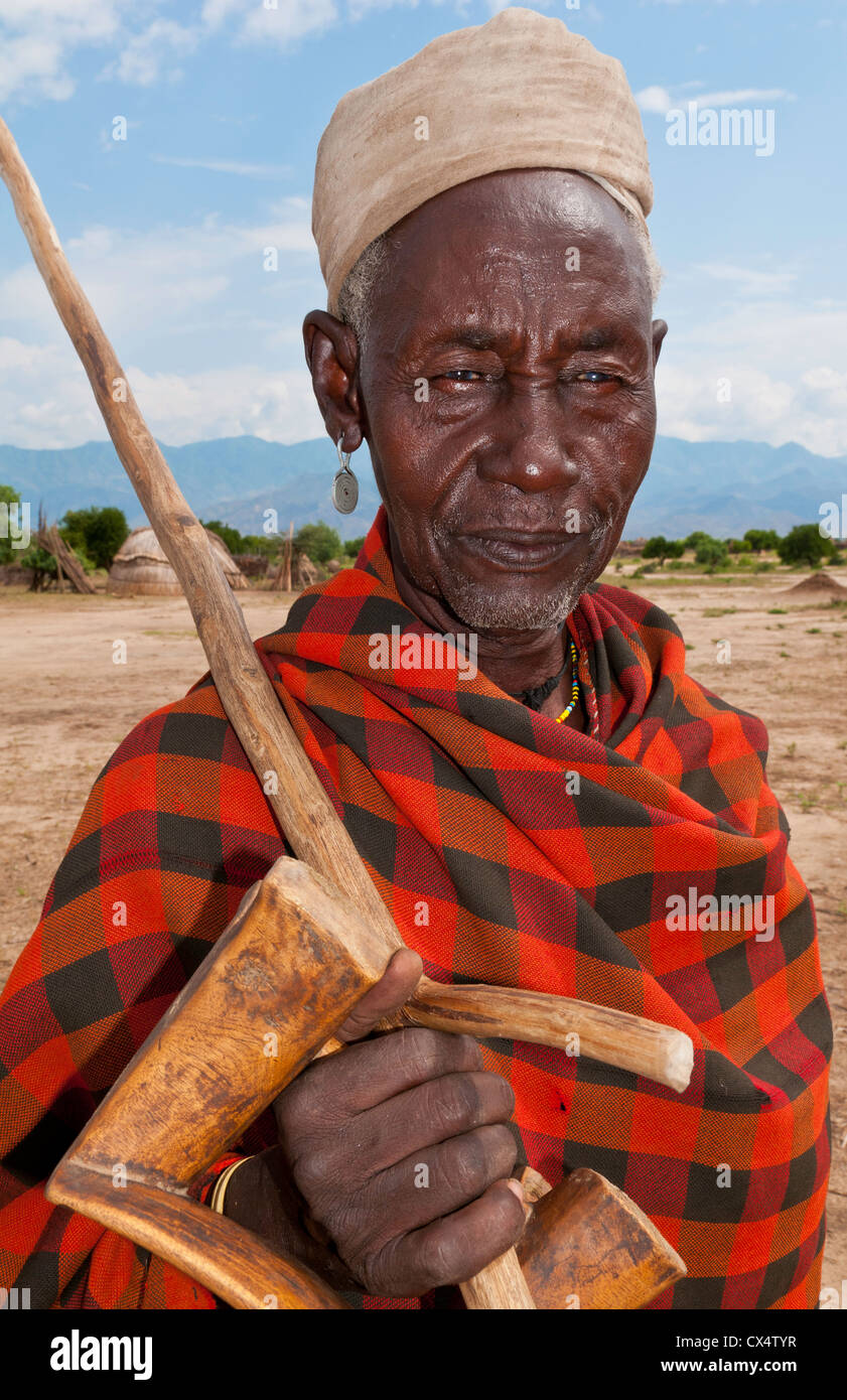 Arbore Tribe Ethiopia Africa Erbore tribal village Lower Omo Valley old ...