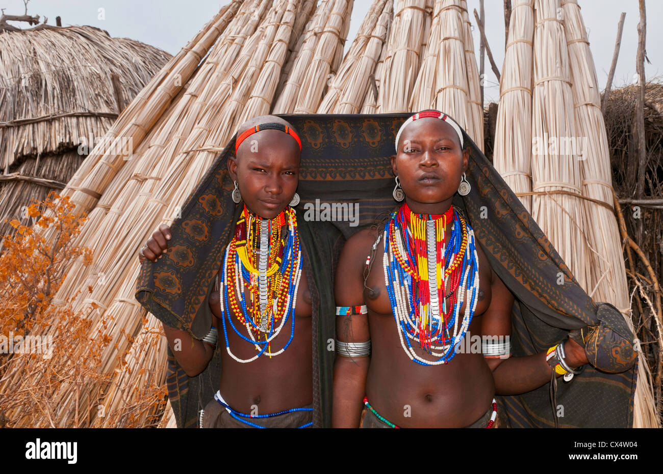 Arbore Tribe Ethiopia Africa Erbore tribal village Lower Omo Valley ...