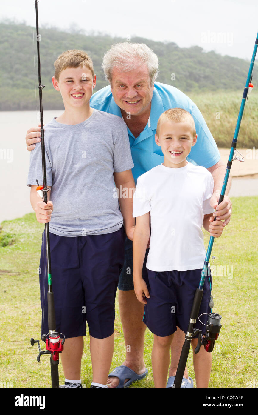 Grandpa grandson fishing hi-res stock photography and images - Alamy