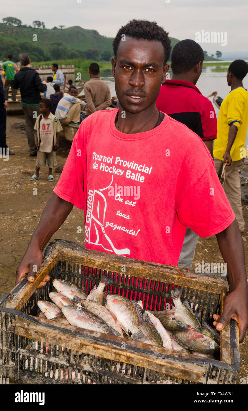 Fish Market at Lake Awassa in Awassa Ethiopia Africa fisherman ...