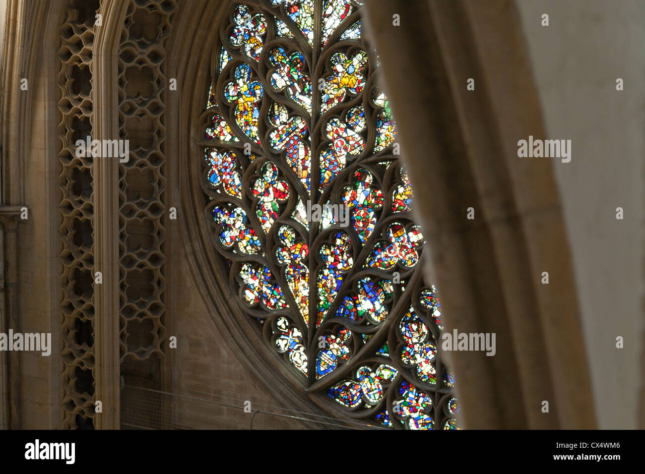 The Bishop's Eye stained glass window in Lincoln cathedral,Lincolnshire ...