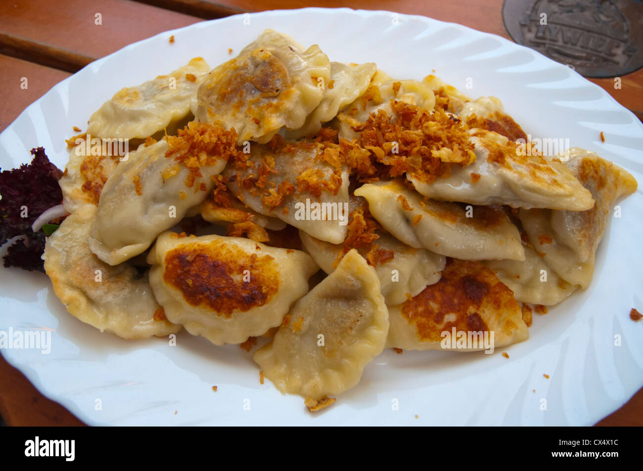 Pierogi dumplings mix Kazimierz the Jewish quarter Krakow city ...