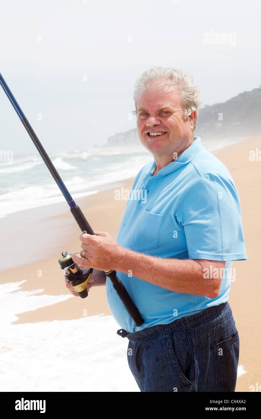 Old man fishing on sea hi-res stock photography and images - Alamy