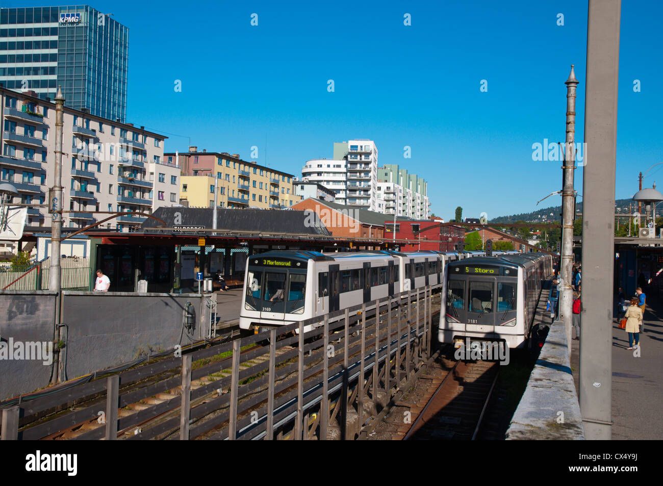 Majorstuen metro station Frogner district Oslo Norway Europe Stock ...