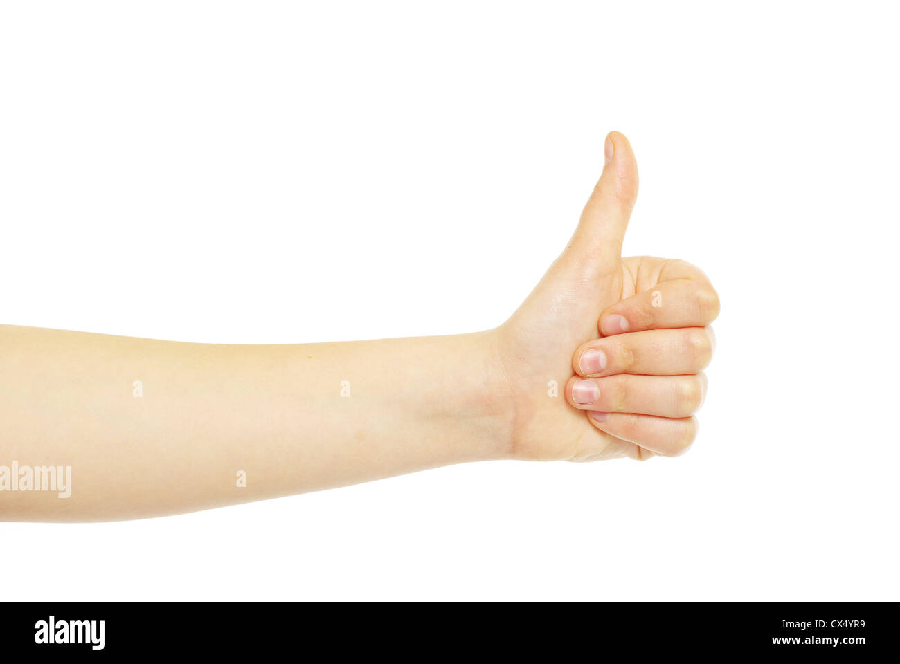 success hand sign isolated on white Stock Photo - Alamy