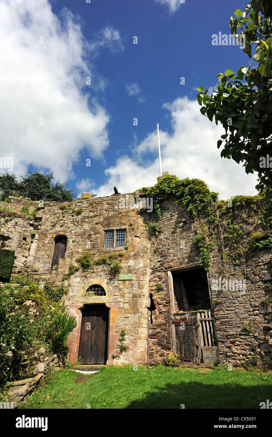Usk Castle ruins open to the public, the North Tower Stock Photo - Alamy