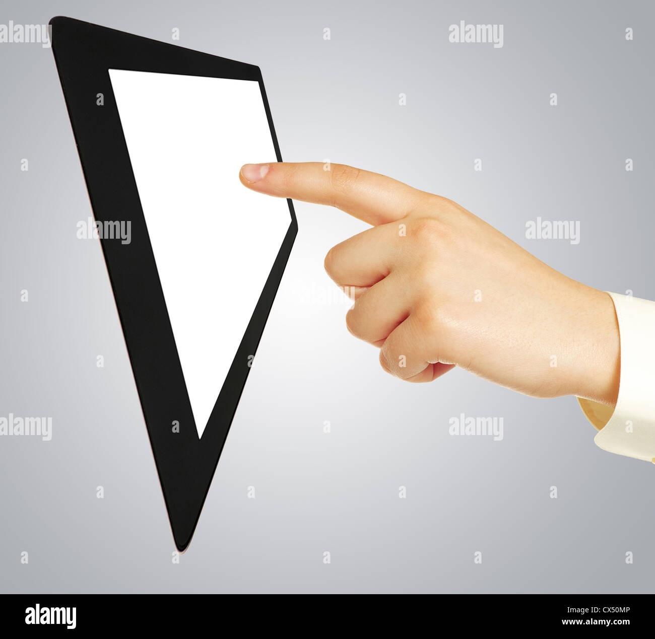 hand touching screen Stock Photo - Alamy