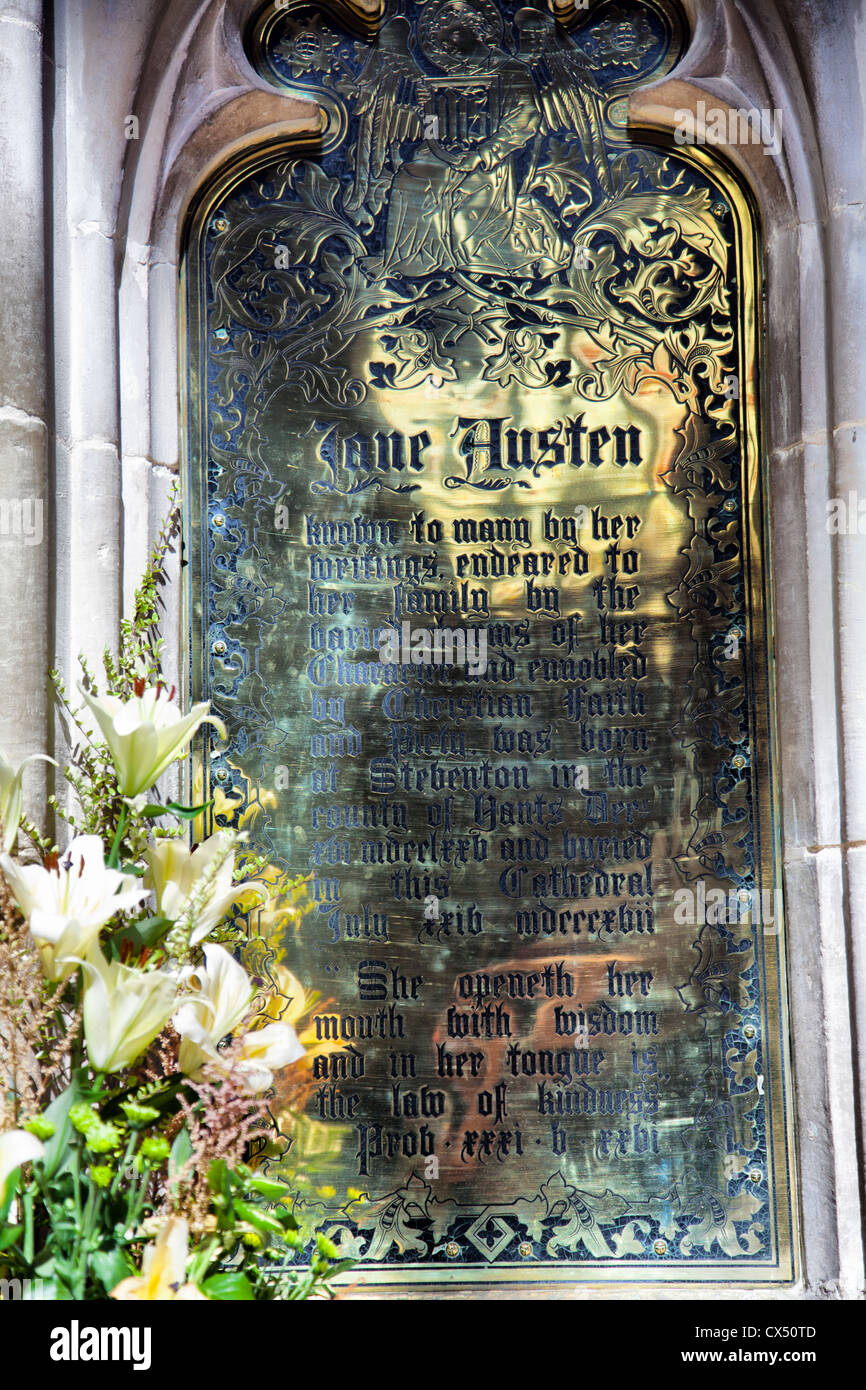 Jane Austen Memorial Window in Winchester Cathedral - Hampshire UK ...