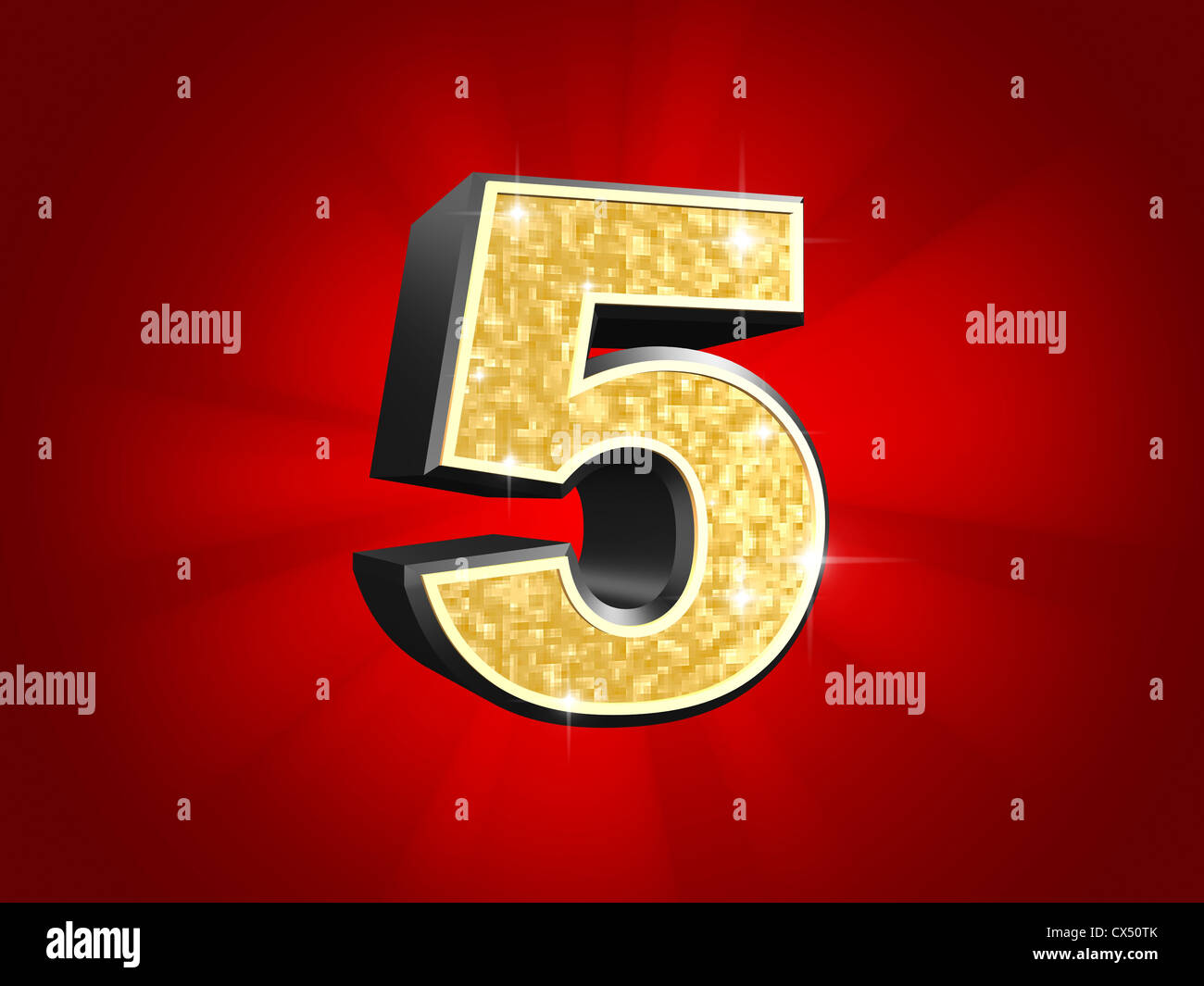 Golden number 5 hi-res stock photography and images - Alamy