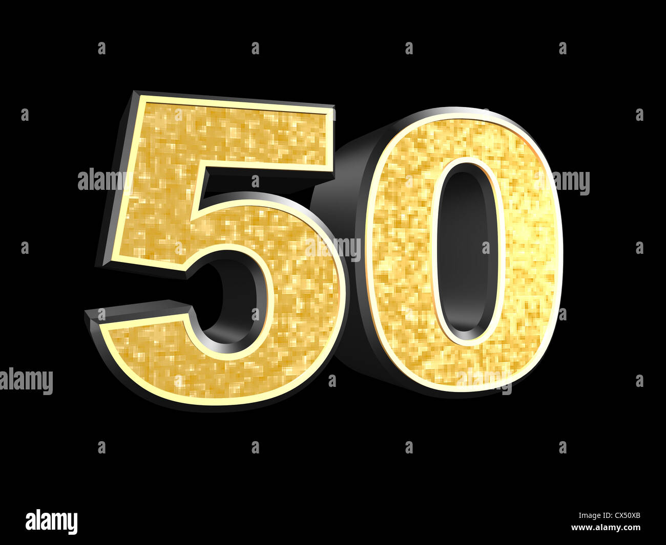 Golden number - 50 Stock Photo - Alamy
