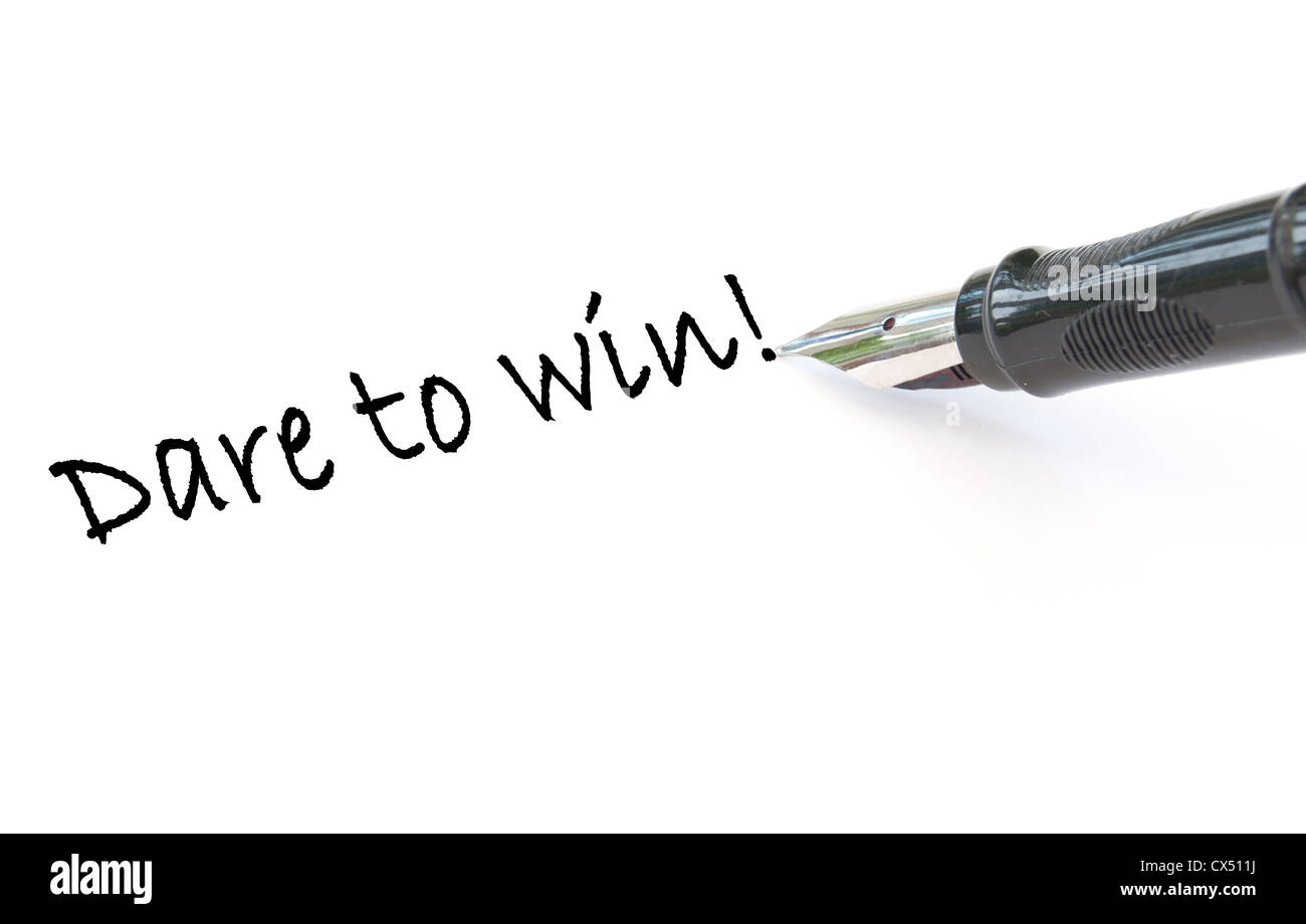 Dare to win Stock Photo - Alamy