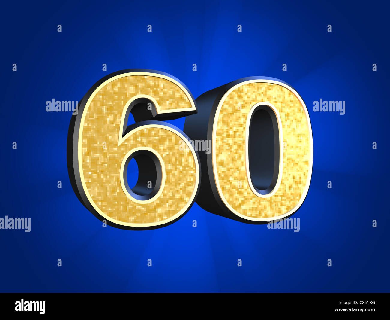 3d number 60 gold hi-res stock photography and images - Alamy