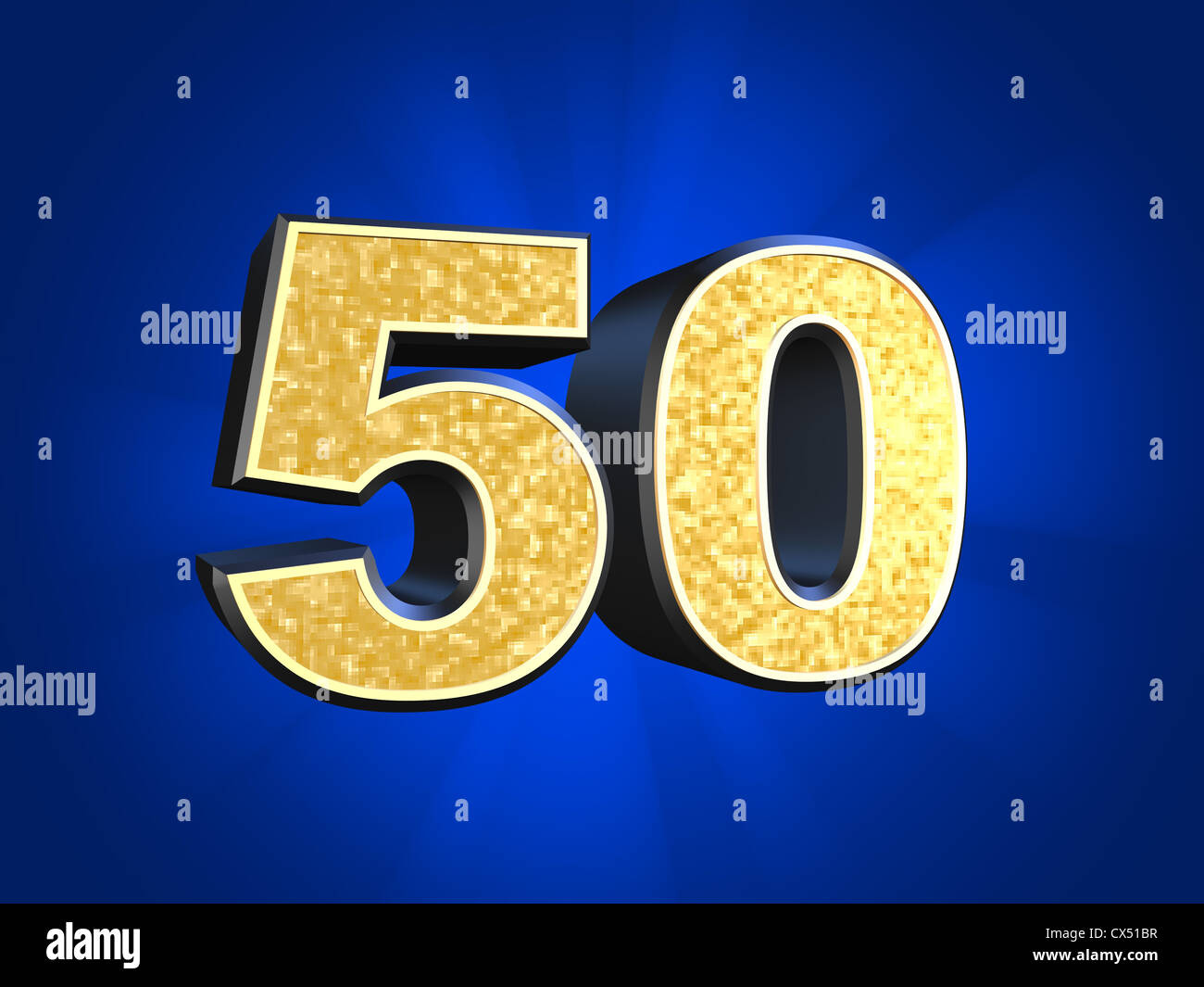 Golden number - 50 Stock Photo - Alamy
