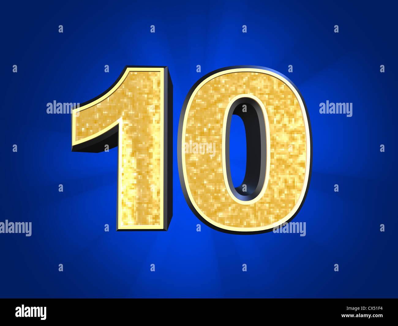 Golden number - 10 Stock Photo - Alamy