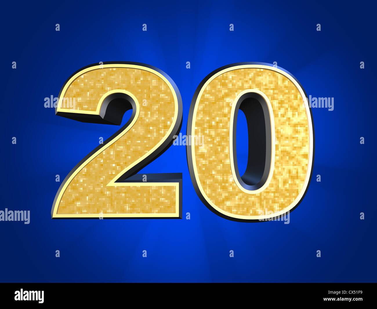 3d number 20 hi-res stock photography and images - Alamy