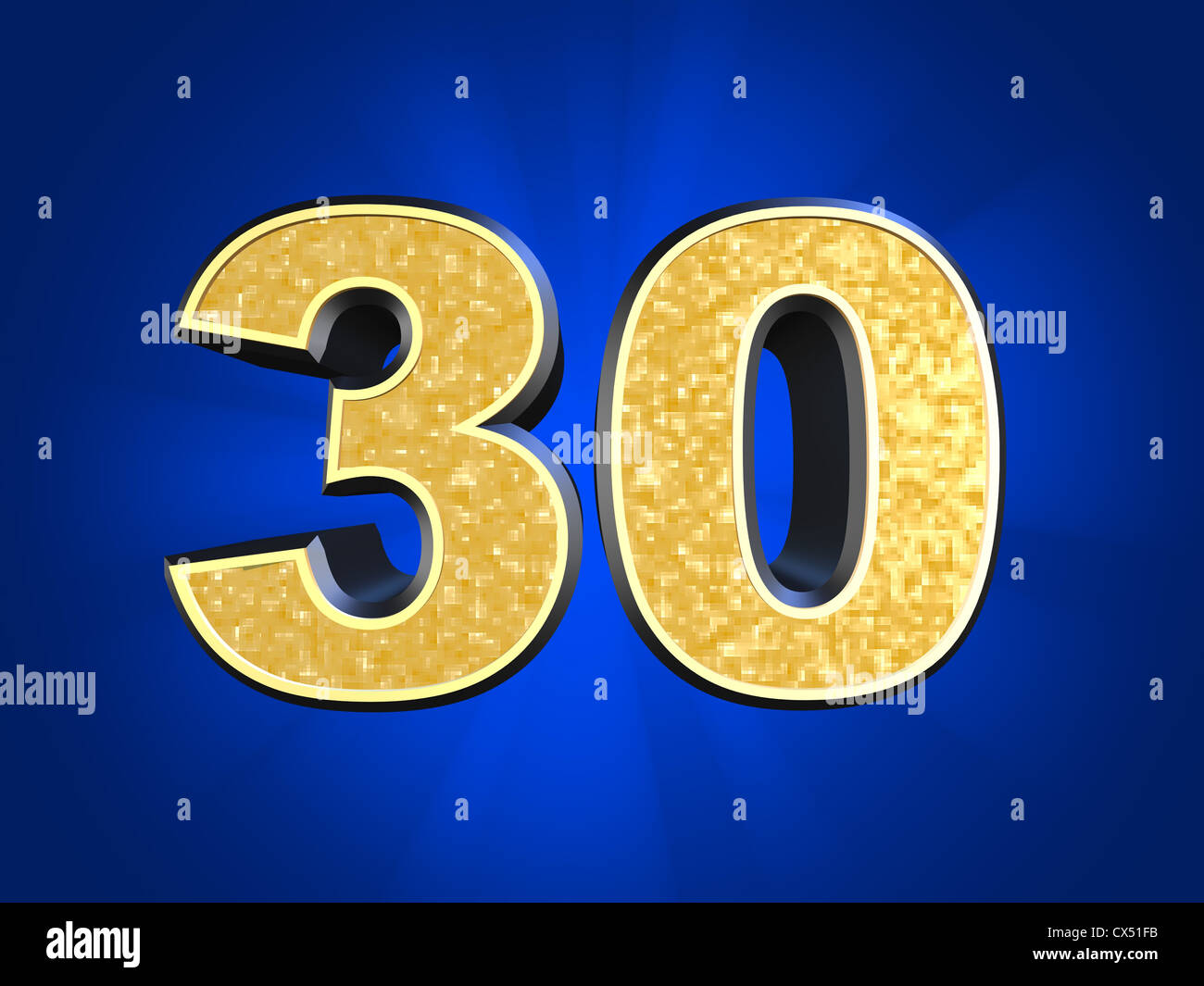 Golden number - 30 Stock Photo - Alamy