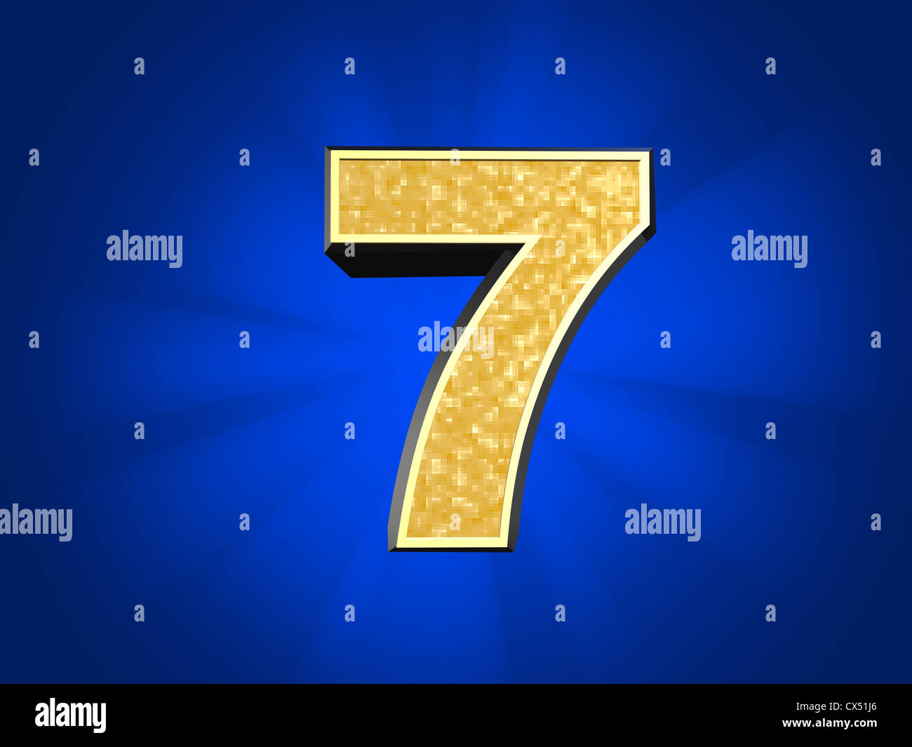 Golden number - 7 Stock Photo - Alamy