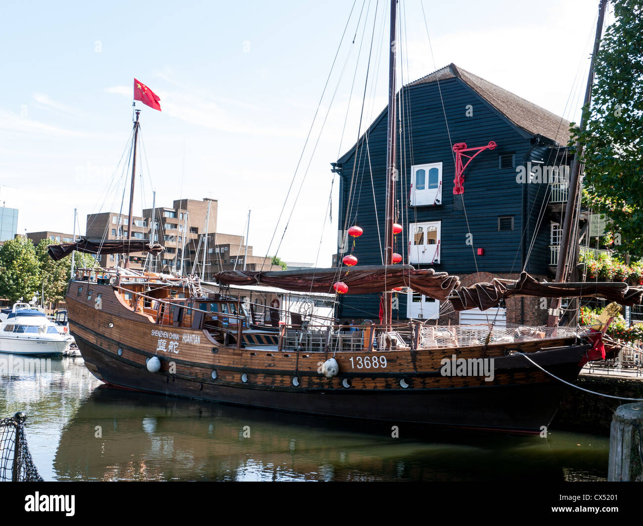 The Marina at St. Katherine Docks, London UK near Tower Bridge Stock ...
