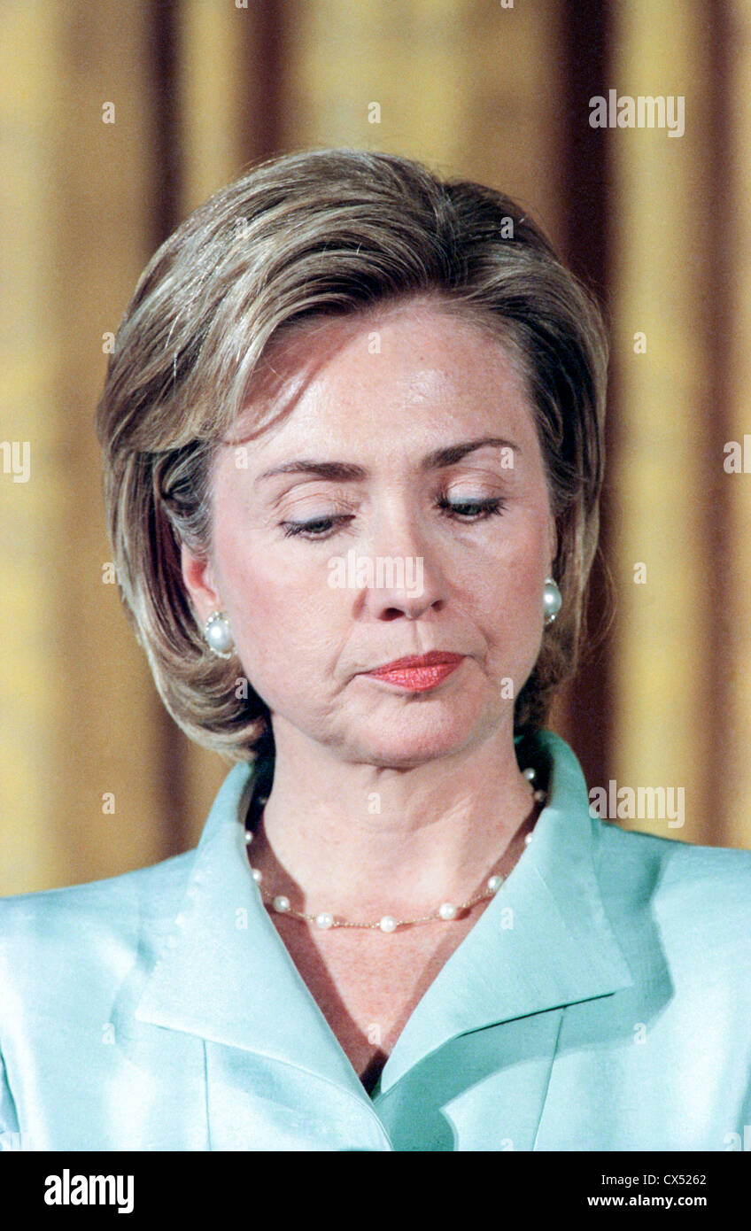 First lady Hillary Rodham Clinton speaks at an event on colon cancer on ...