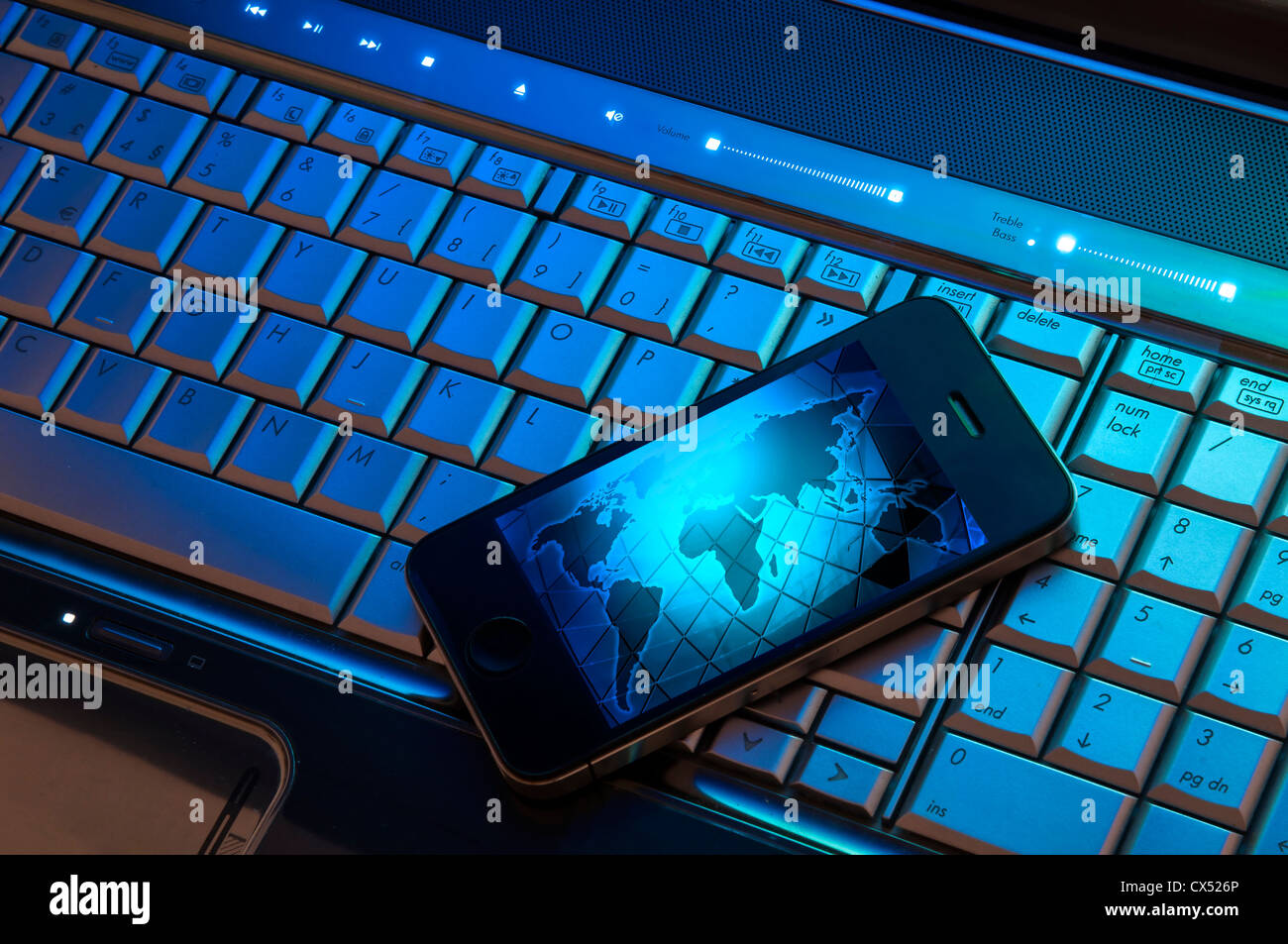 Keyboard blue hi-res stock photography and images - Alamy