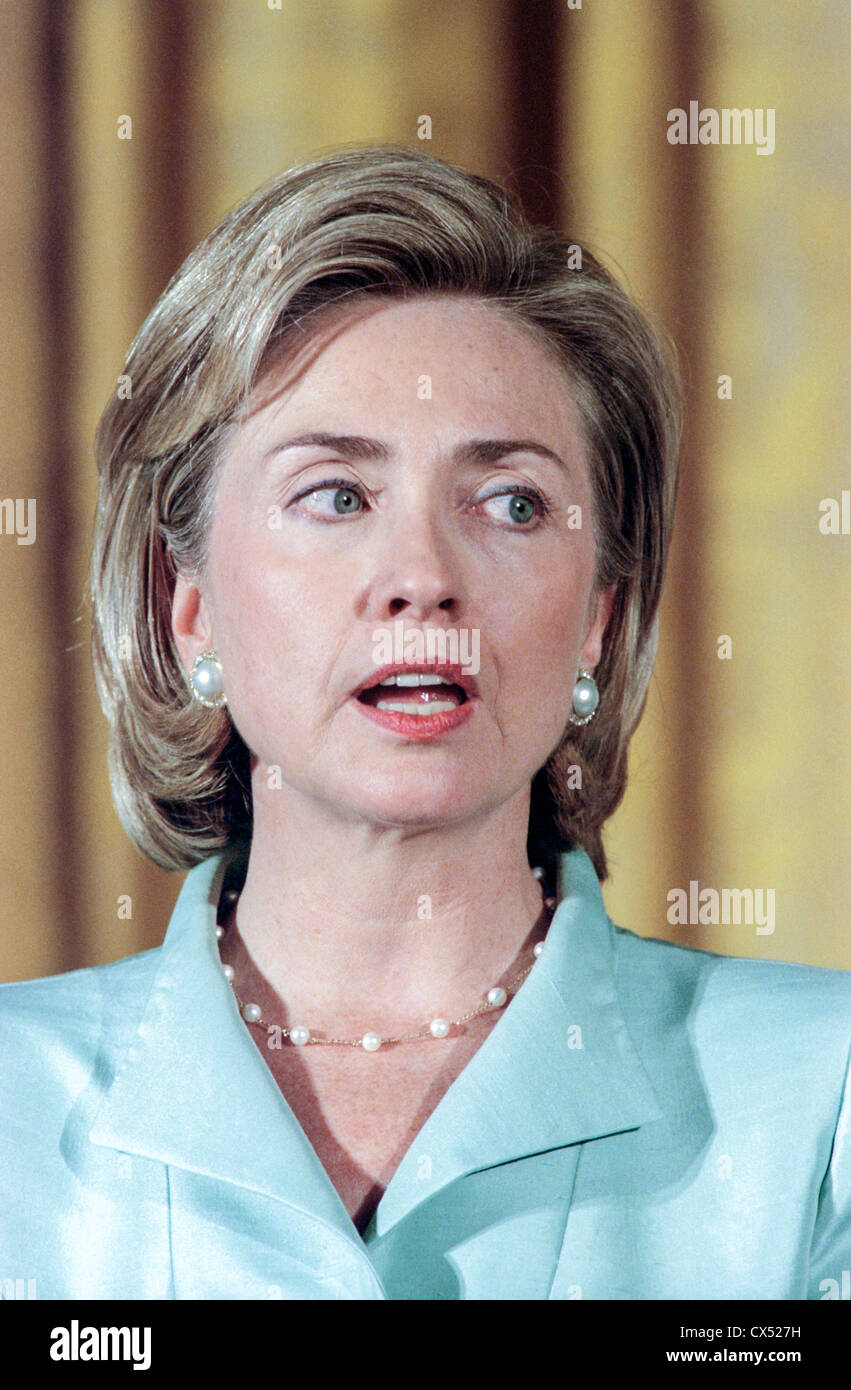 First lady Hillary Rodham Clinton speaks at an event on colon cancer on ...