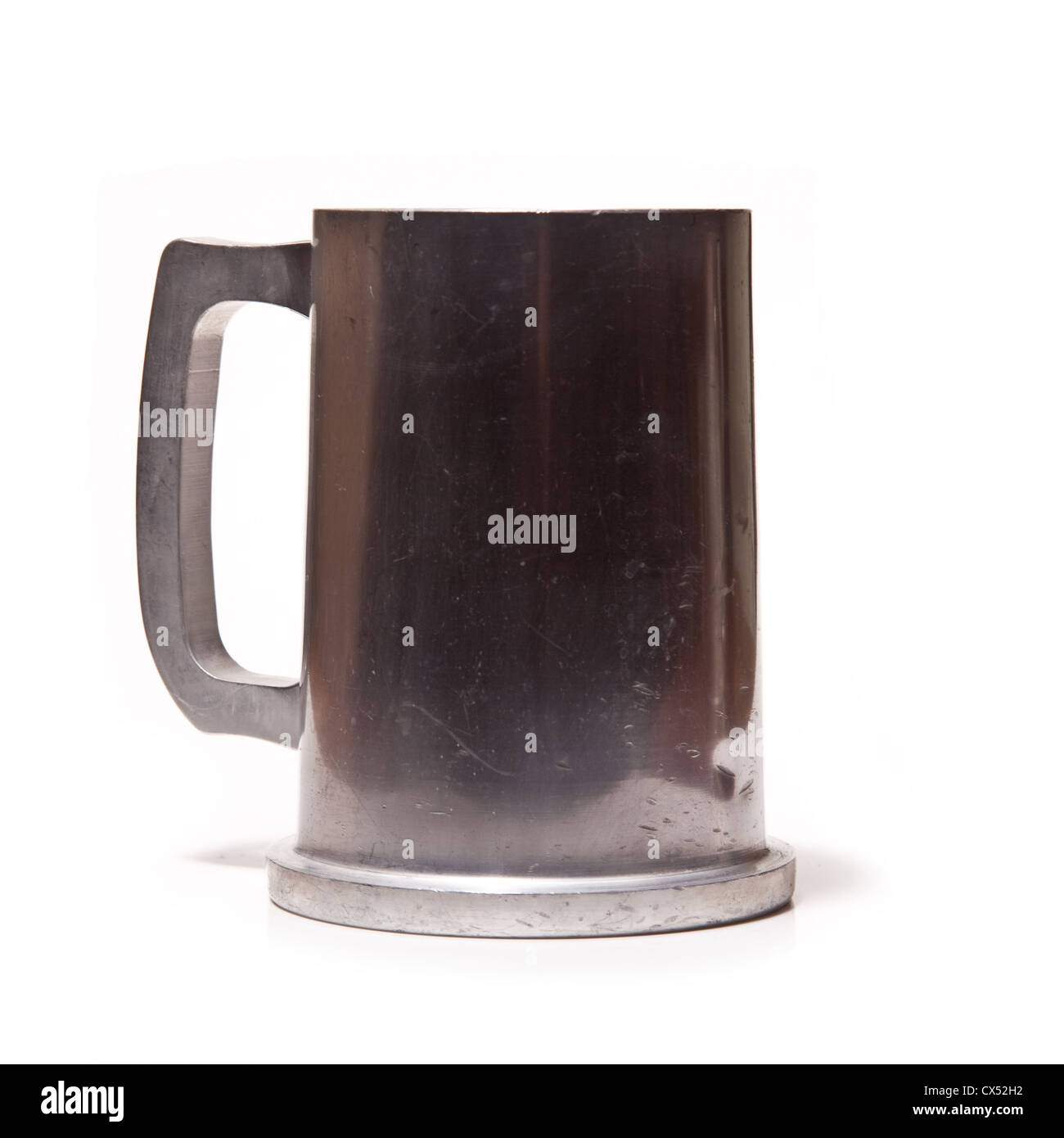 Pewter beer tankard isolated on a white studio background Stock Photo ...