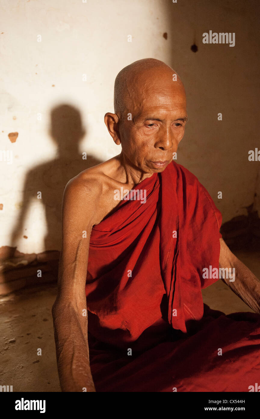Buddhist Monk Sitting Side View High Resolution Stock Photography and ...
