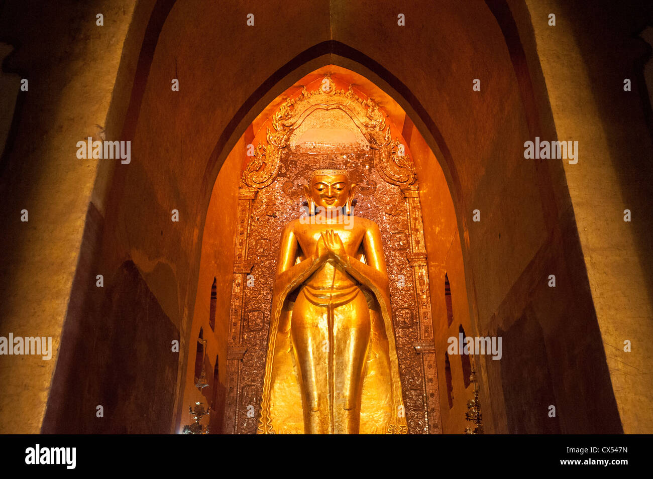 Buddha statue inside Ananda Pagoda, Myanmar (Burma Stock Photo - Alamy