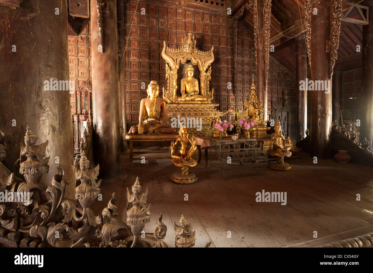 Shwe-In-Bin Monastery (Shwe Inbin), Mandalay, Myanmar (Burma Stock ...