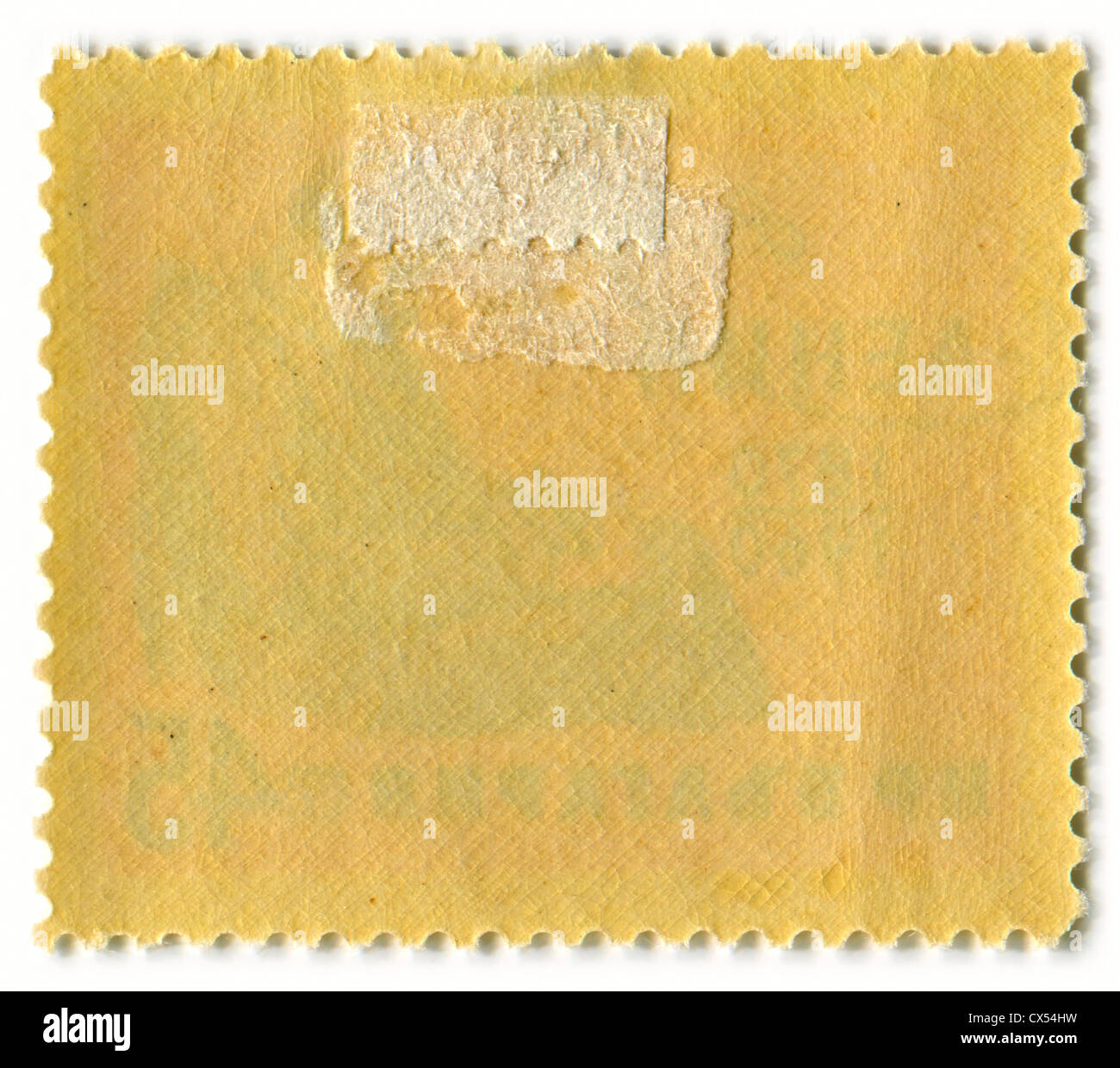 The reverse side of a postage stamp Stock Photo - Alamy