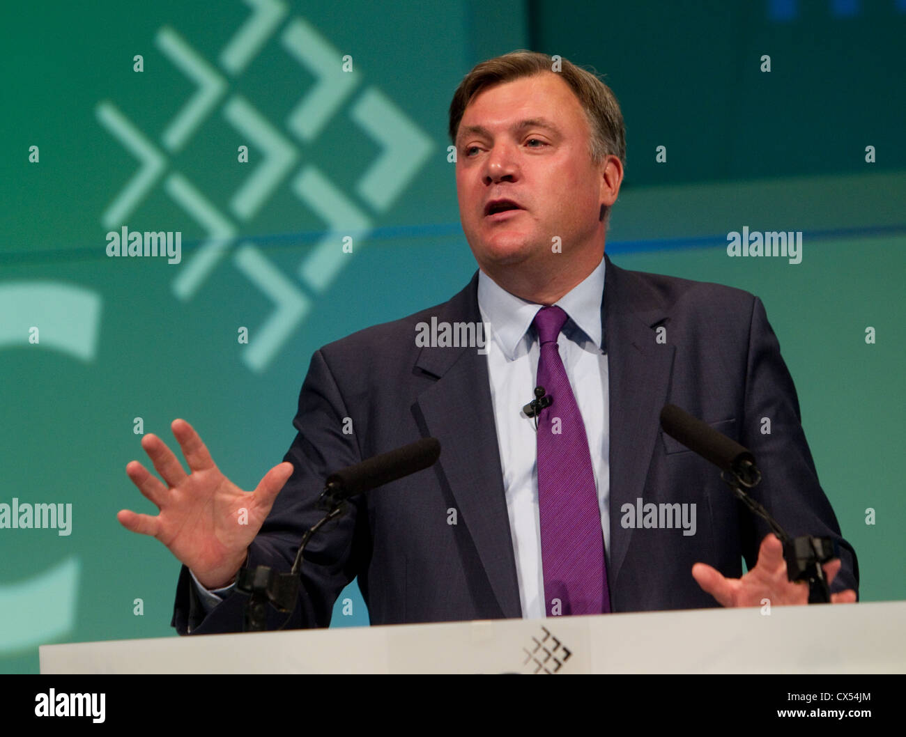 Ed Balls Shadow chancellor Stock Photo - Alamy